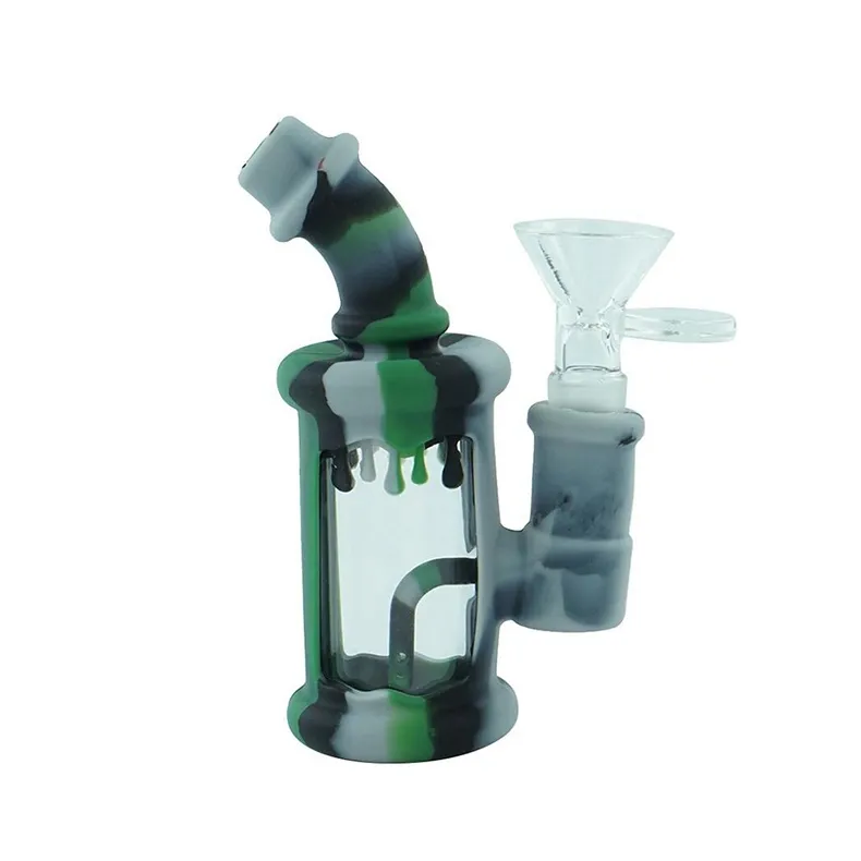 Dropshipping Colorful Silicone Mini Hookah Style Glass Pipes Kit With ...