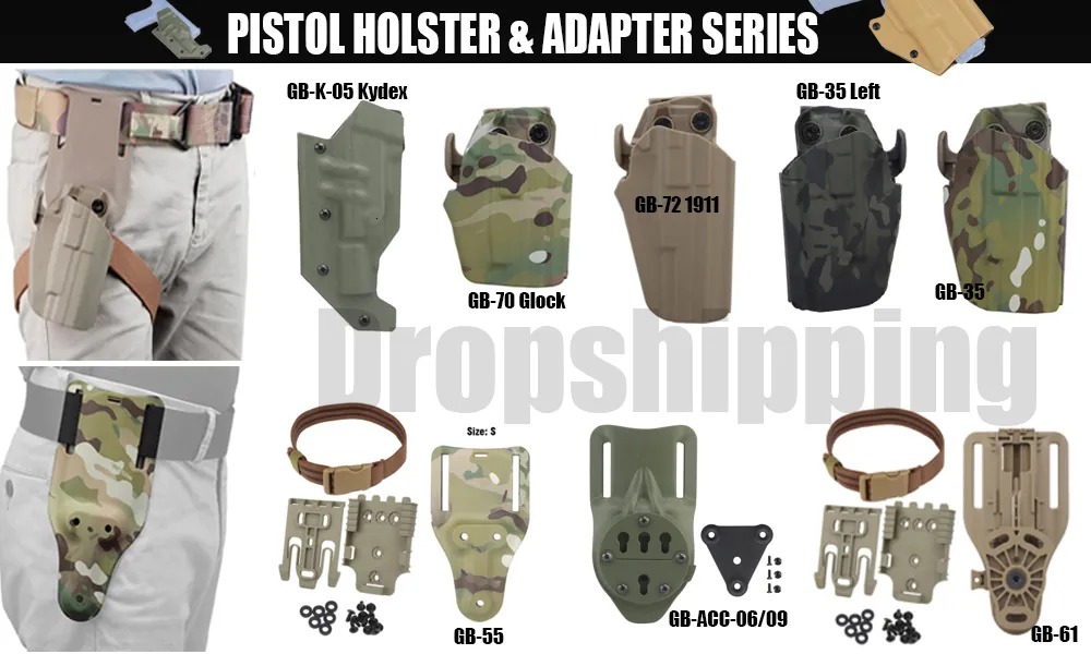Tactical Pistol Bag Metal Modular Holster Adapter Quick Pull Draw, Drop ...