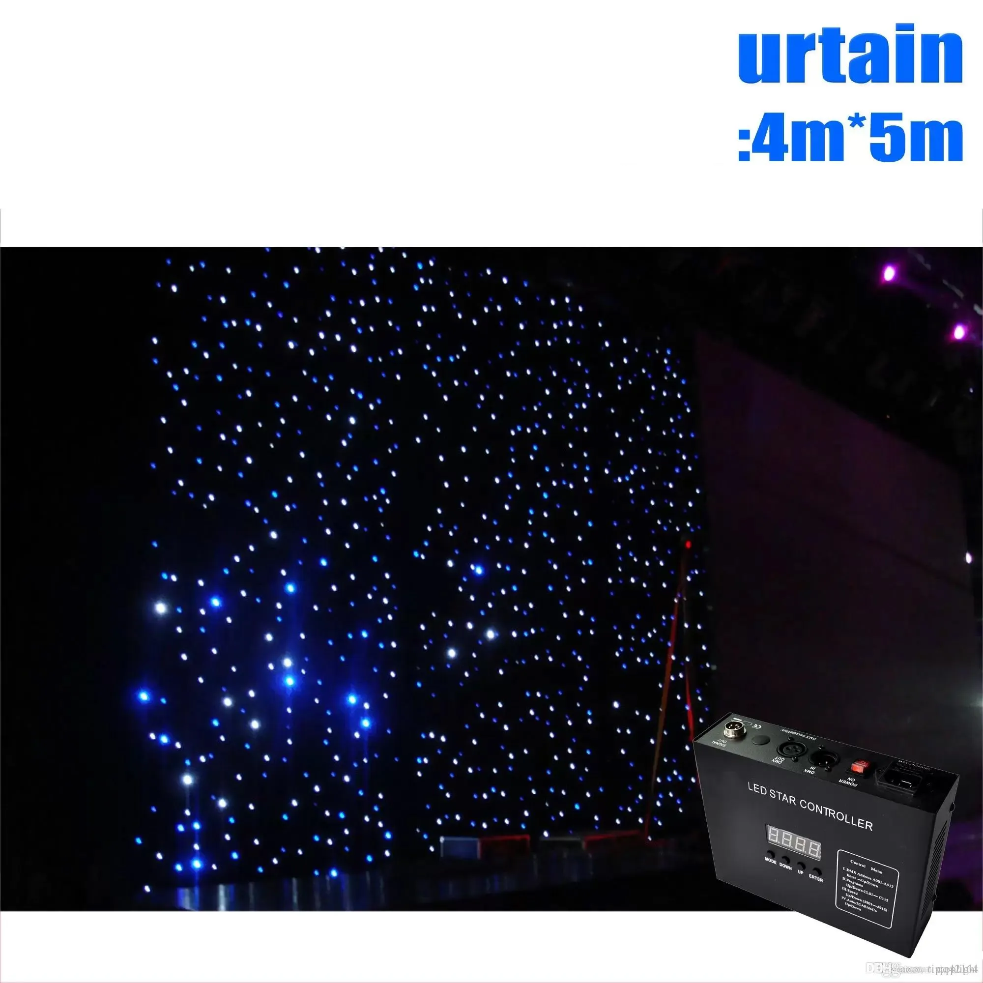 Star Curtain Colored Stage Backdrop LED Star Cloth For Wedding ...