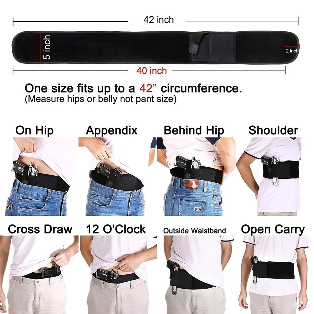Tactical Belly Gun Holster Belt for Concealed Carry