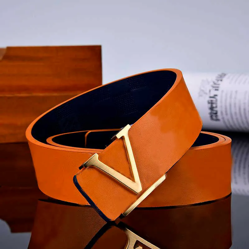New Luxury Designer Belt Men Leather Belt Letter Smooth Buckle Fashion ...