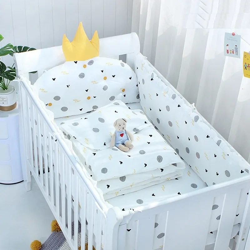 Baby Cot Bumper Set - Soft Crib Rails, Protective Bed Surround ...