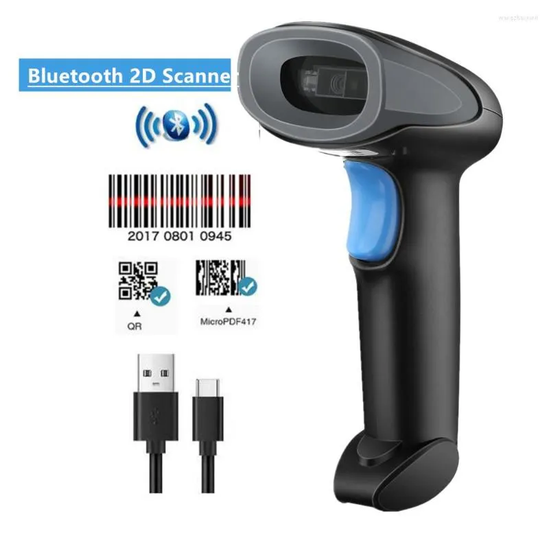 Wireless Barcode Scanner, Eyoyo 1D 2D QR PDF417 Maxicode Reader With 2 ...