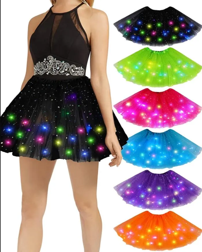 LED Tulle Tutus With Layered Star Adult Tutu Skirts For Adults Perfect ...