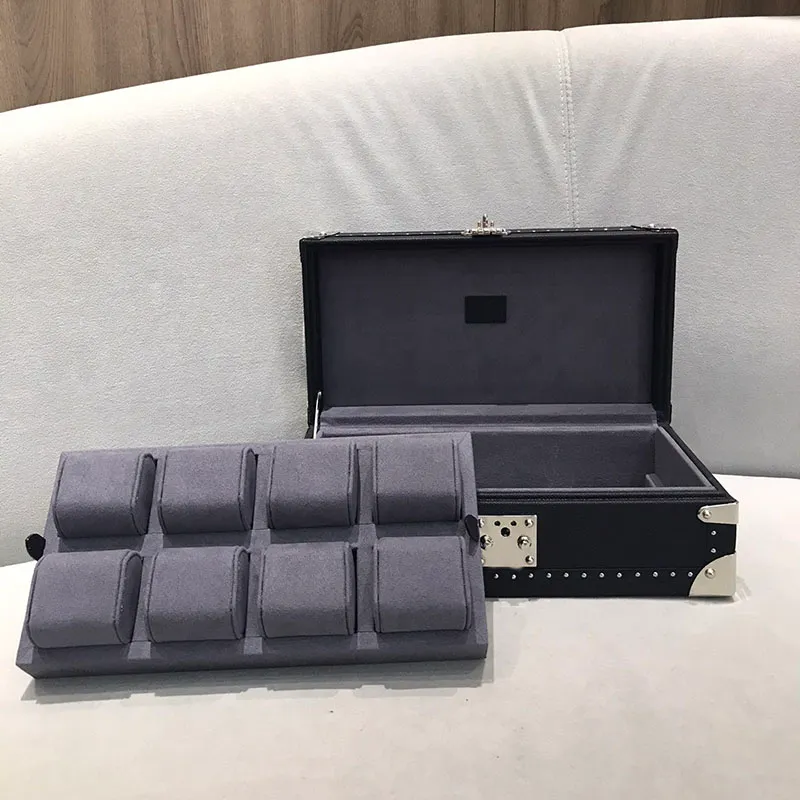 Bronze Watch Case Jewelry Suitcase Portable Multiple Watch Case With ...