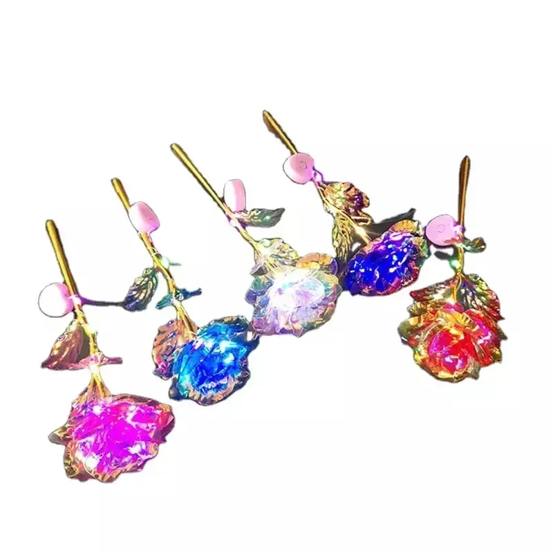 LED Luminous Galaxy Rose Corsage Flower DHL Fashion Gold Foil, Perfect ...