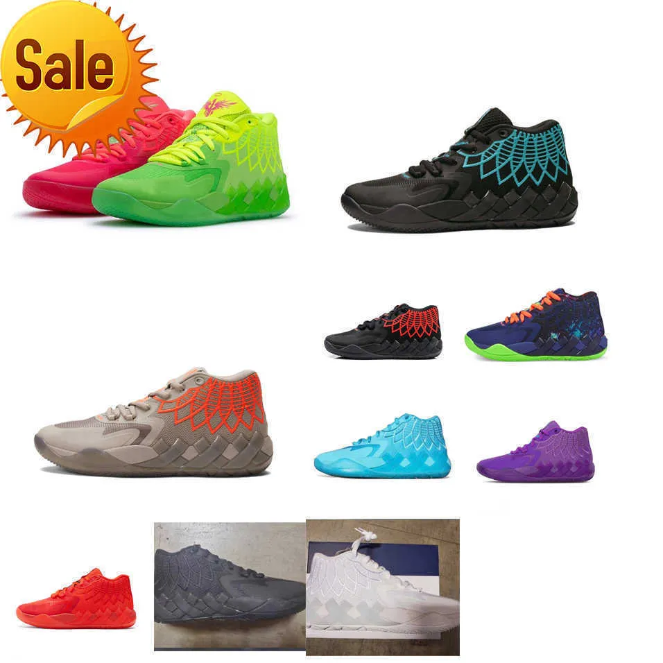 NOVO Mens LaMelo Ball MB 01 Tênis De Basquete Melo Vermelho Verde Roxo ...