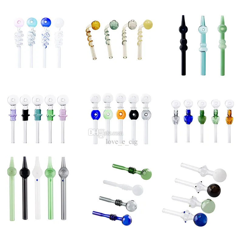 CSYC Y033 Glass Pipes Curved Oil Burners About 5.5 Inches Length 30mm ...
