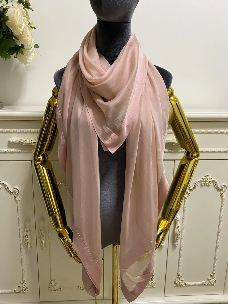 Elegant Black Silk Square Scarf Large Lightweight Pashmina Shawl For ...