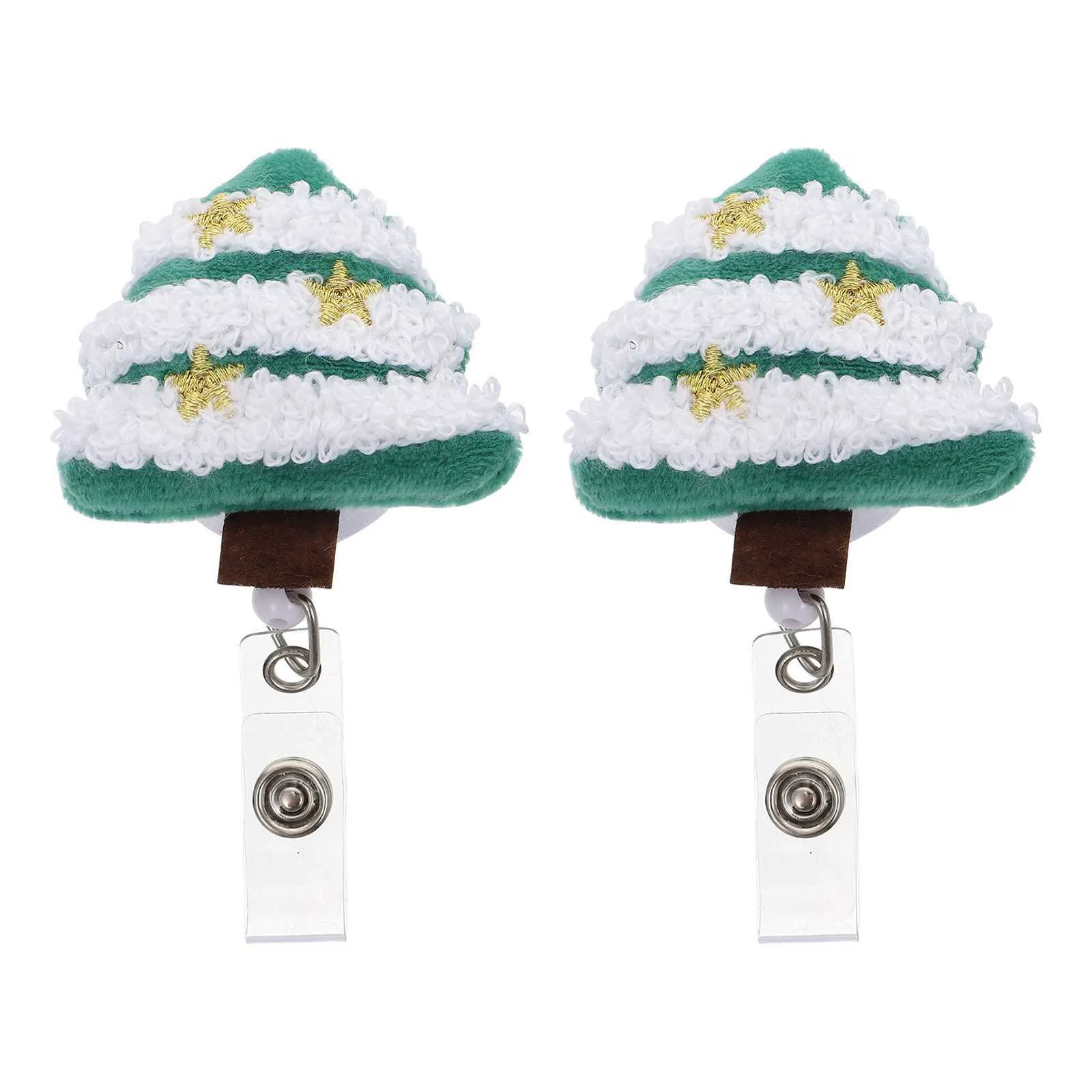 Festive ID Badge Reel - Retractable Name Badge Holder with Clip ...