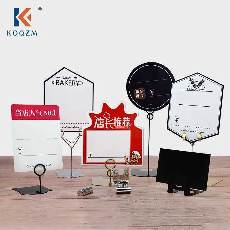 Metal Price Tag Display Stand - Adjustable Clip-On Sign Holders for ...