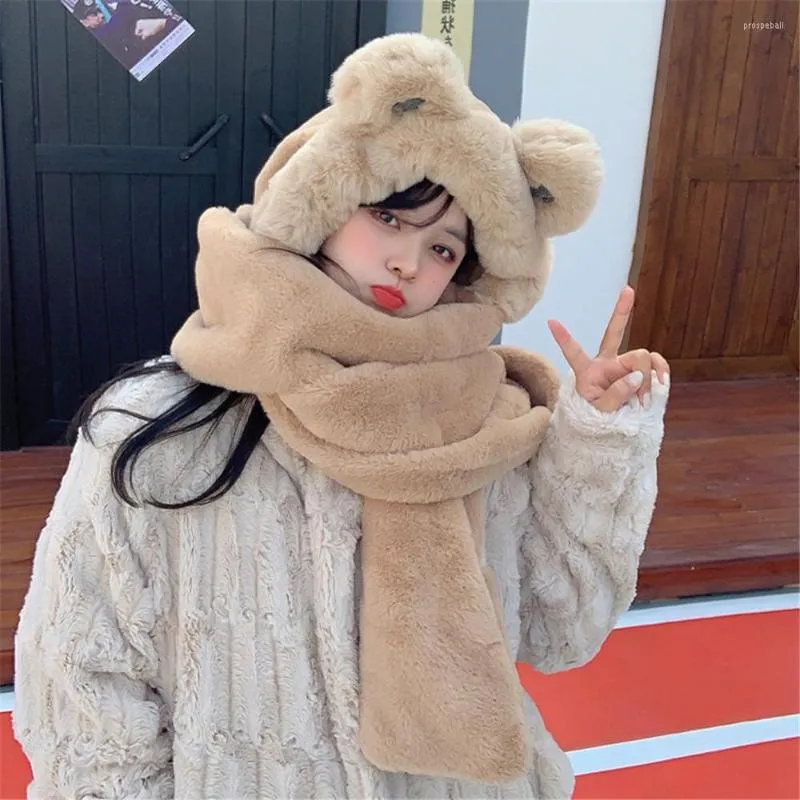 DHgate.com:Cozy 3-in-1 Teddy Bear Ear Hat, Scarf & Gloves Set - Plush ...