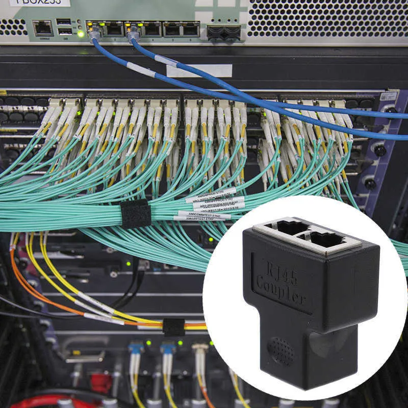 RJ45 Ethernet Splitter Adapter - Network Port Connector Coupler ...