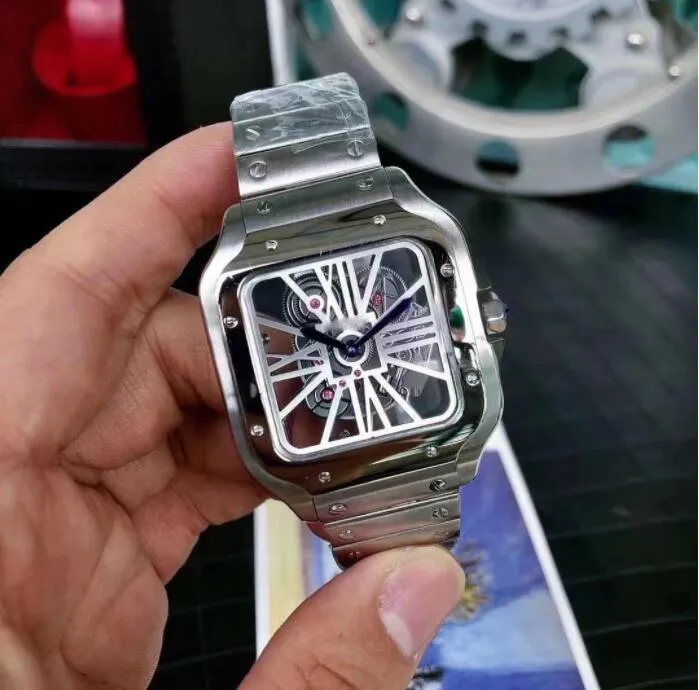 Luxury Skeleton Watch With Sapphire Crystal Stainless Steel Band ...