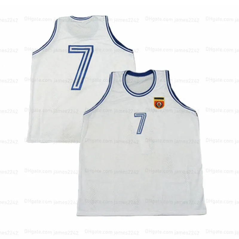 Custom Toni Kukoc #7 Ncaa Basketball Shirts For Men Ed White With ...