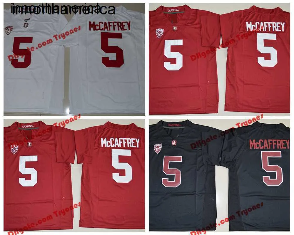 Men's Stitched Christian McCaffrey College Football Jersey - Stanford ...