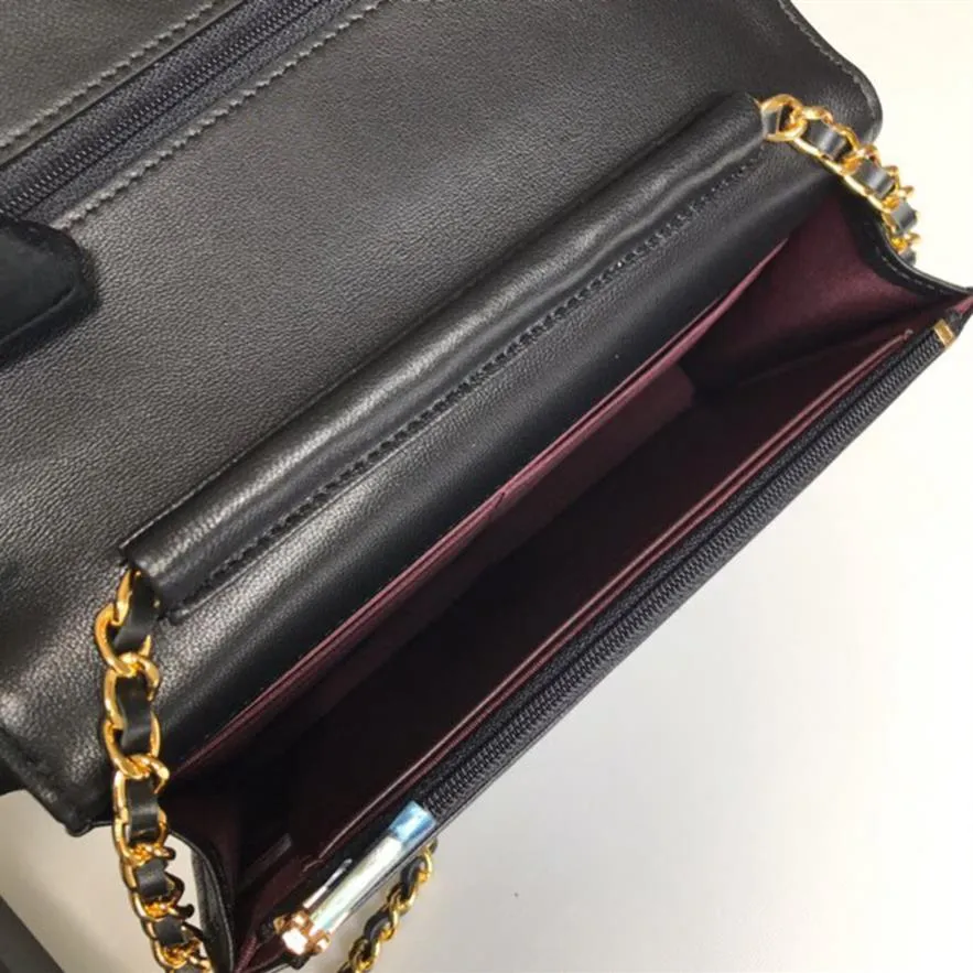 2022 Classic Mini Size Womens Chain Mini Wallet On Chain With Box ...