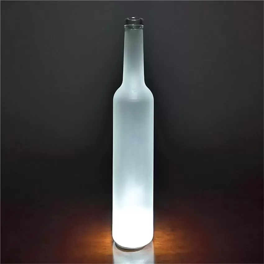 LED Lumious Bottle Stickers Coasters Battery Powered Party Drink Glass ...