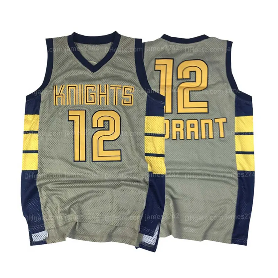 Custom Morant Knights #12 High School Marquette Basketball Uniforms For ...