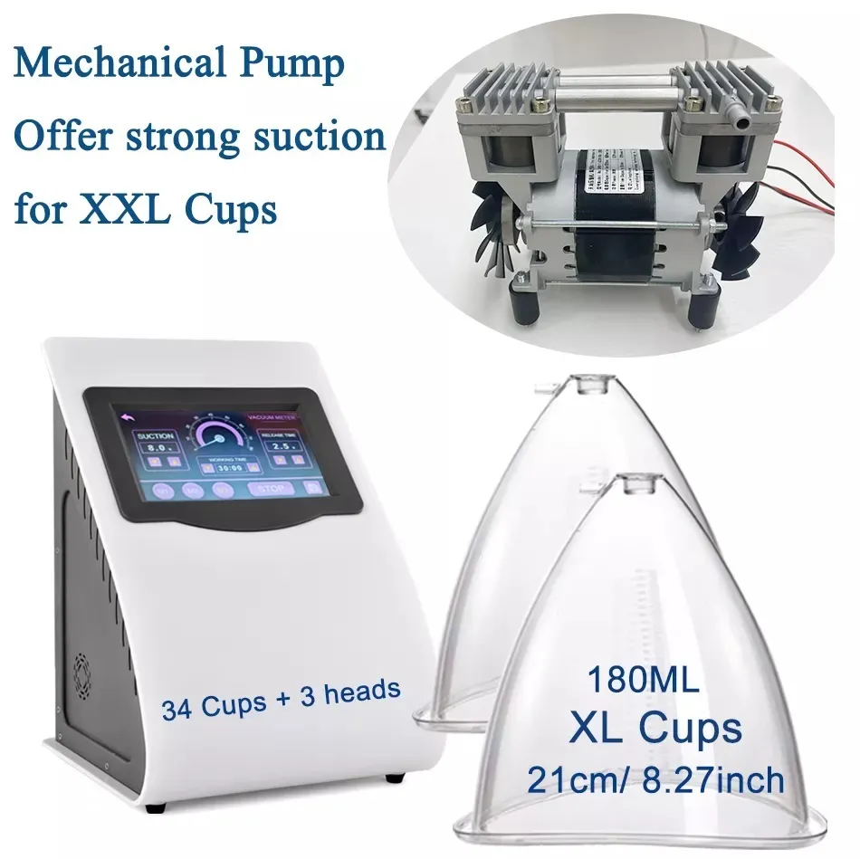Portable Slim Equipment Mechanical Pump 180ml XL 21cm Breast Enlargement Lift Therapy Butt ...