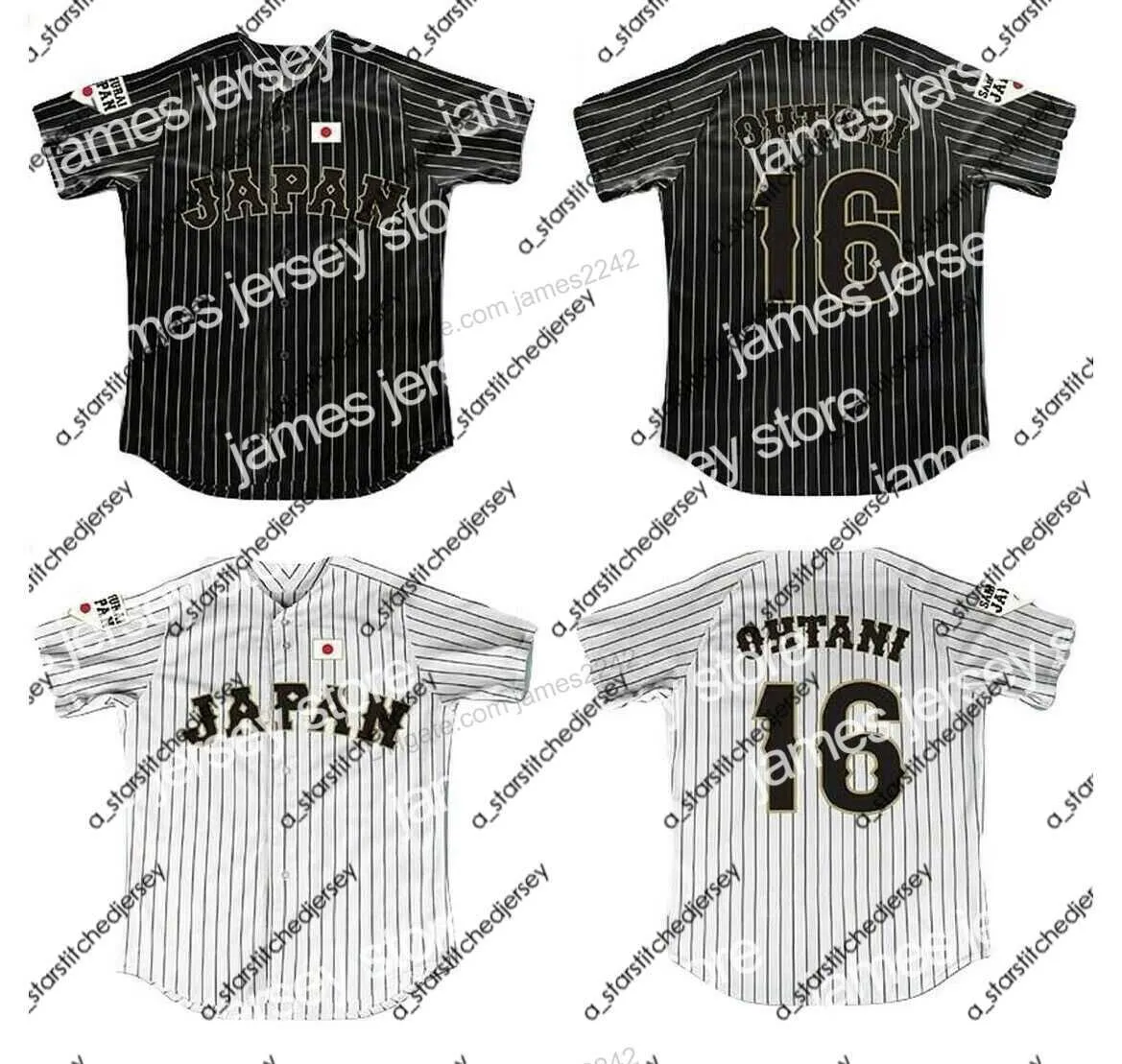 Custom Baseball Jersey: Japan Samurai 16 Shohei Ohtani Style Double ...