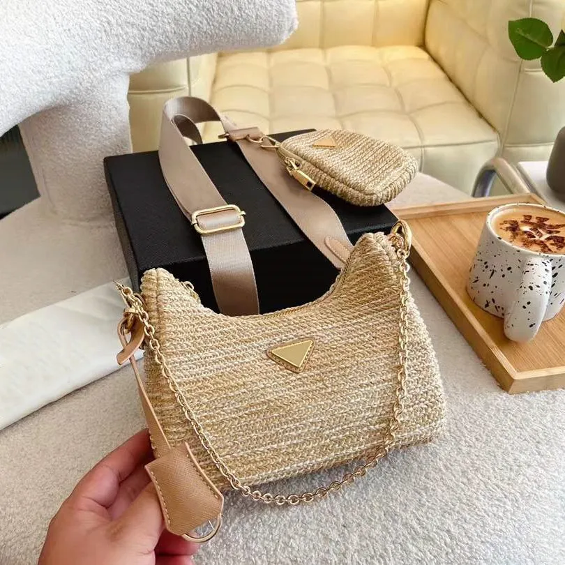 Re Edition 2005 Straw Chain Designer Bag For Women Luxury Nylon Handbag ...