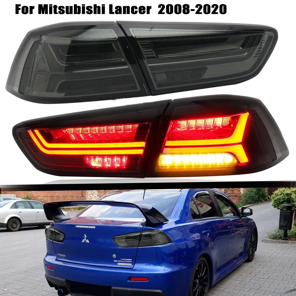 LED Rear Lights For Mitsubishi Lancer EVO X 2008 2017, Dynamic Turn ...