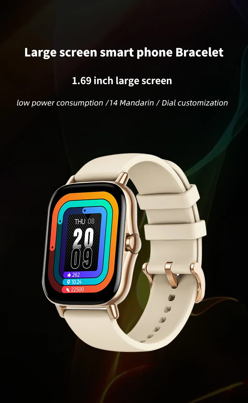 H13 Smart Watch 1.69 Inch Sport Wristbands Fitness Tracker Smartwatch ...