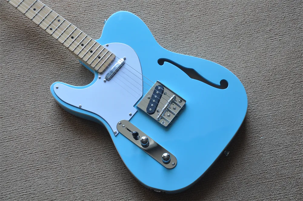 Left Handed Blue Body Electric Guitar With Rosewood Fretboard Chrome ...