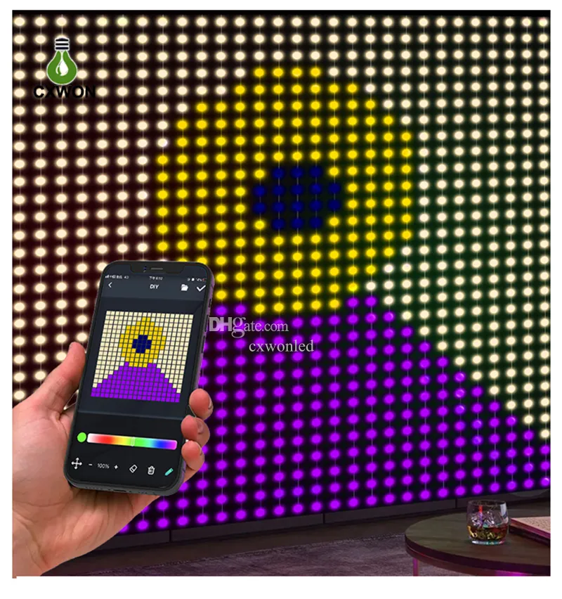 Programmable Led Curtain String Lights 3x3M, USB Powered Window Wall ...