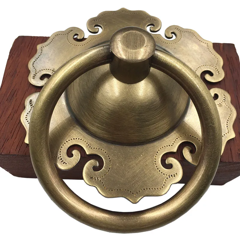 Antique furniture door handle single-piece Chinese pull ring cone knob ...
