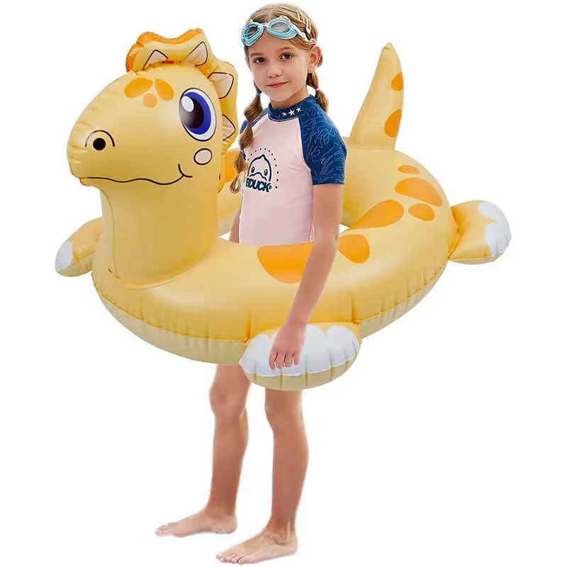 Inflatable Dinosaur Pool Float Tube With Infant Swim Float Vest And ...