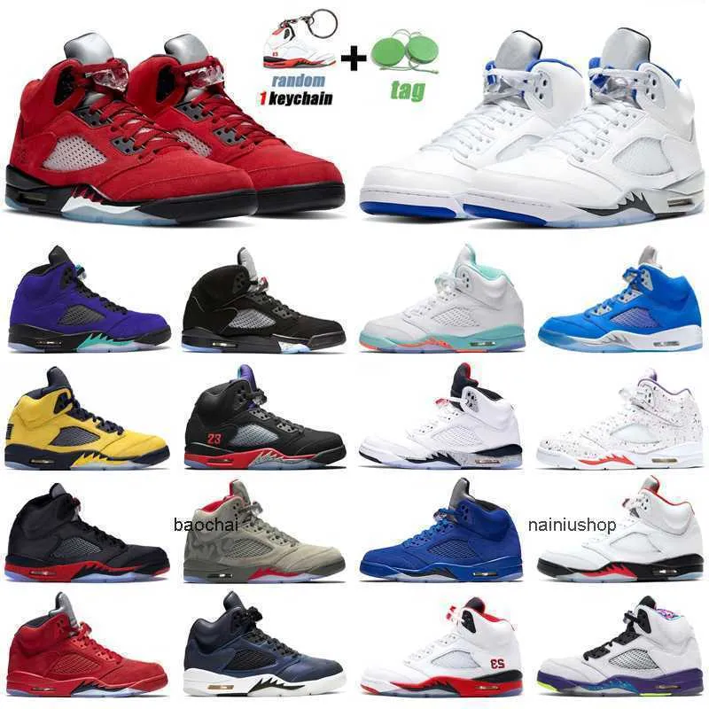 Новейшие 5S Blue Bird Jumpman Basketball Shoes 5 Red Red Hyper Royal OG ...