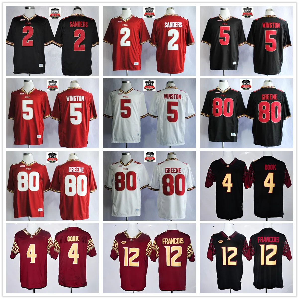 2014 BCS NCAA College American Football Shirts Featuring Jameis Winston ...