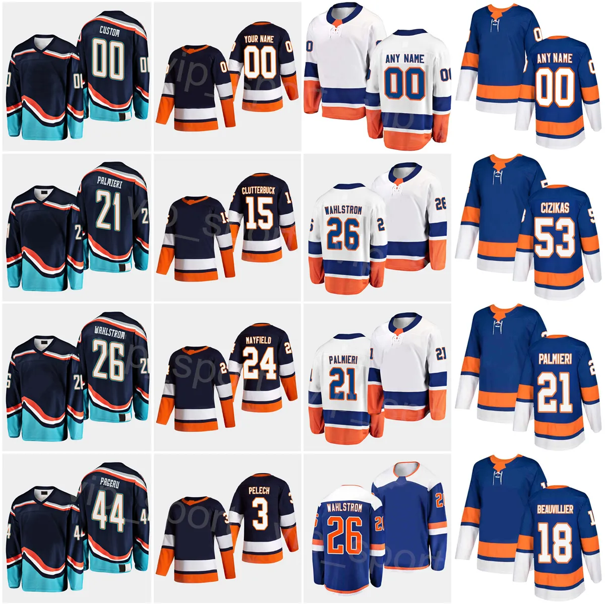 Reverse Retro Hockey 15 Cal Clutterbuck Jersey 53 Casey Cizikas Scott ...