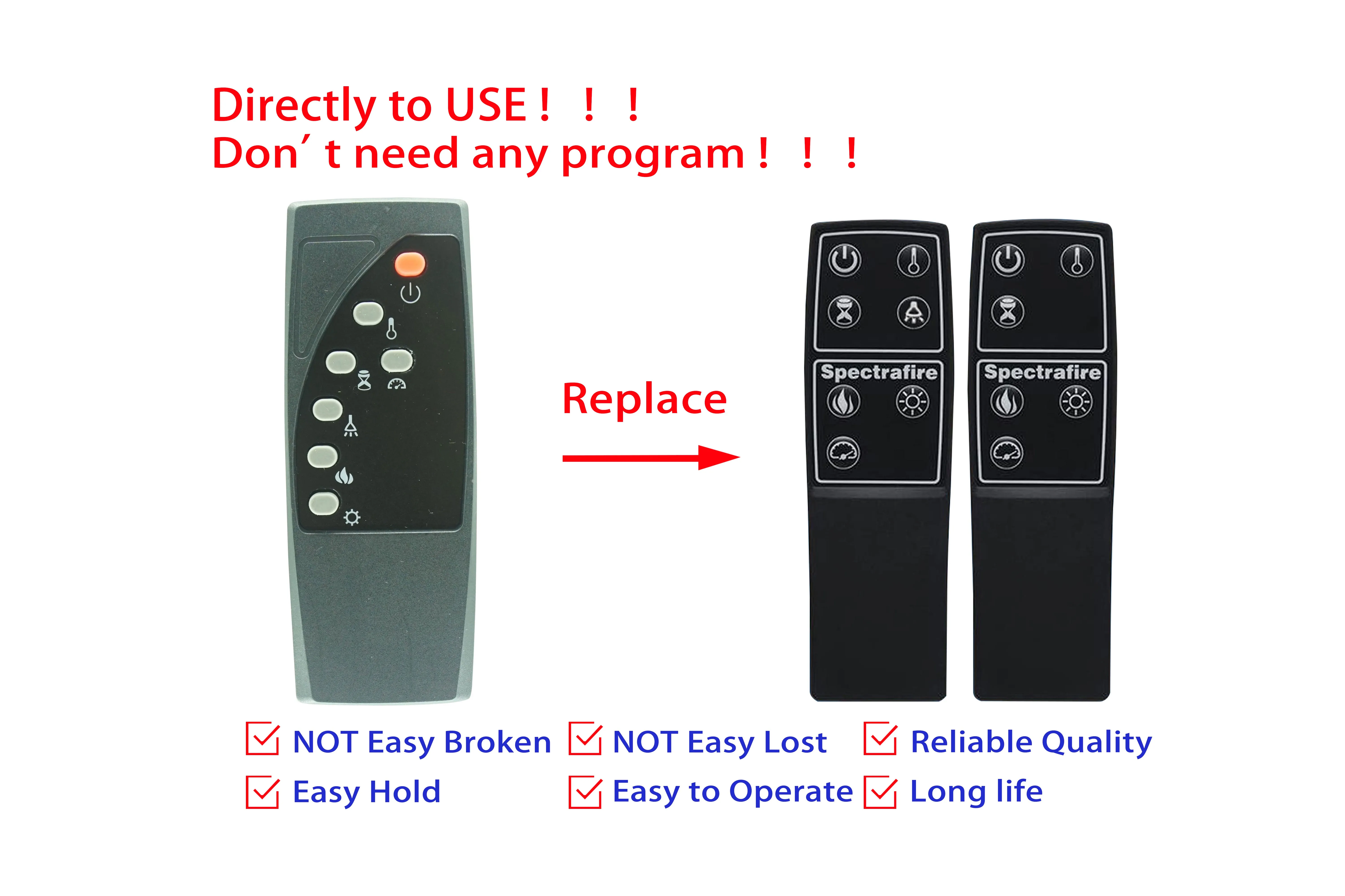 Twin Star ChimneyFree Electric Fireplace Remote Control Replacement For ...