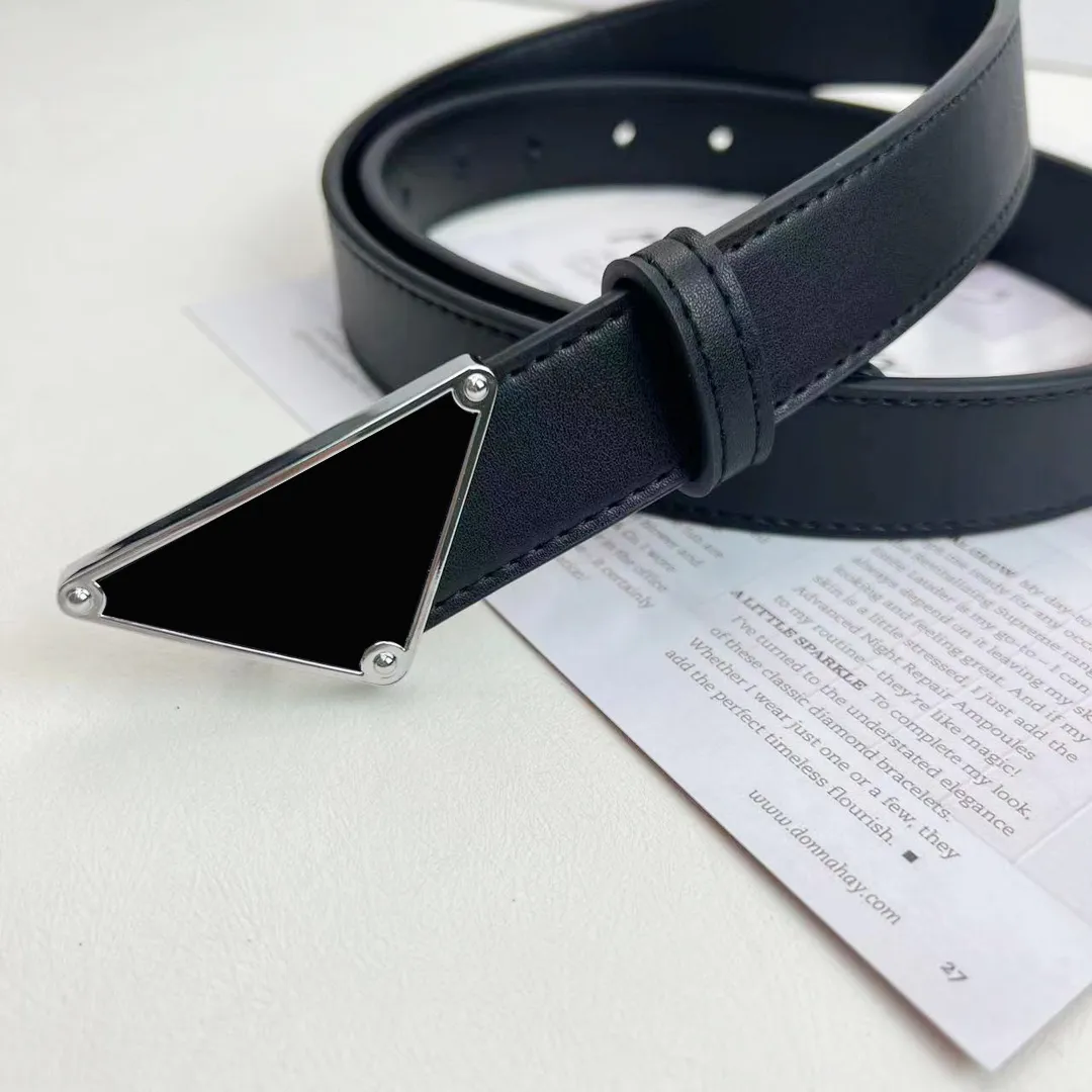Designer belt genuine leather 3.0 cm width silver golden alloy buckle ...