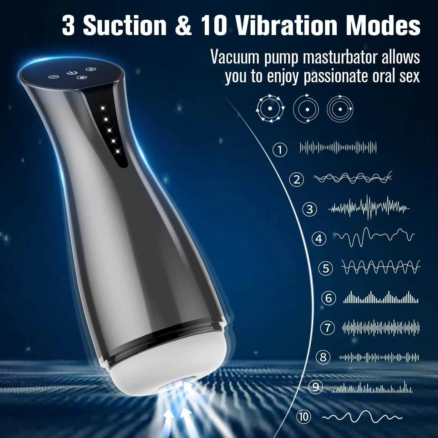 Masturbator Sex Toy Automatic Sucking Male Cup Flicos Masturbation Blowjob With 3 10 Vibration ...