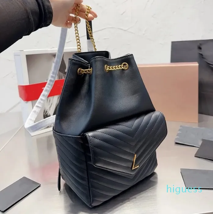 Designer Bags: Leather Backpack With Multiple Pockets & Alphabet Design ...