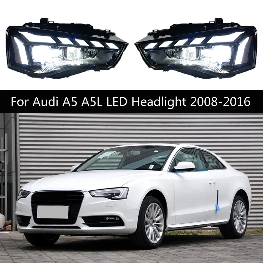 2024 Faróis De LED De Carro Para Audi A5/A5L Signal De Giro Dinâmico, Luzes De Corrida Diurnas ...
