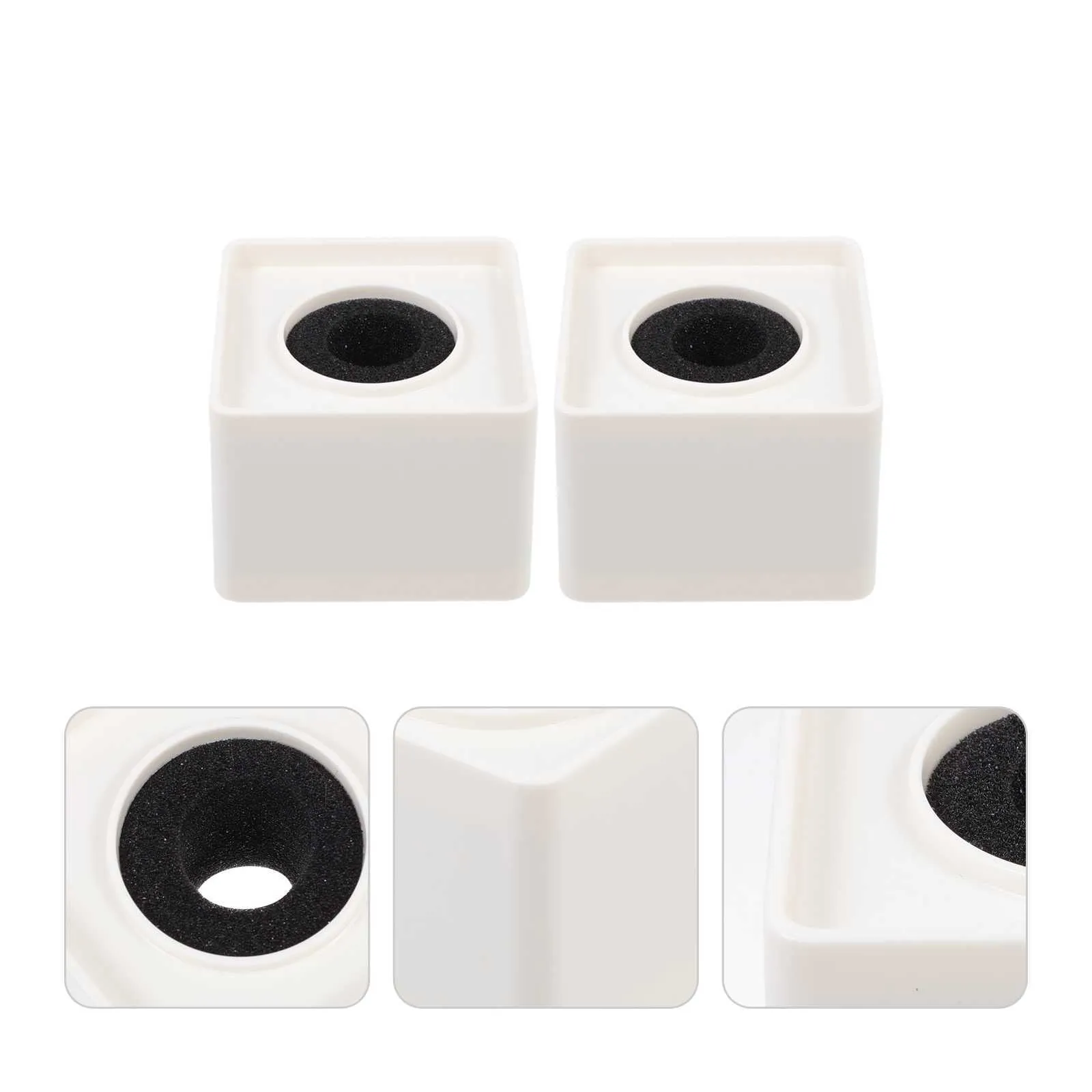 Square Mini ABS Microphone Cube Stand Creative Interview Mark Reporters ...