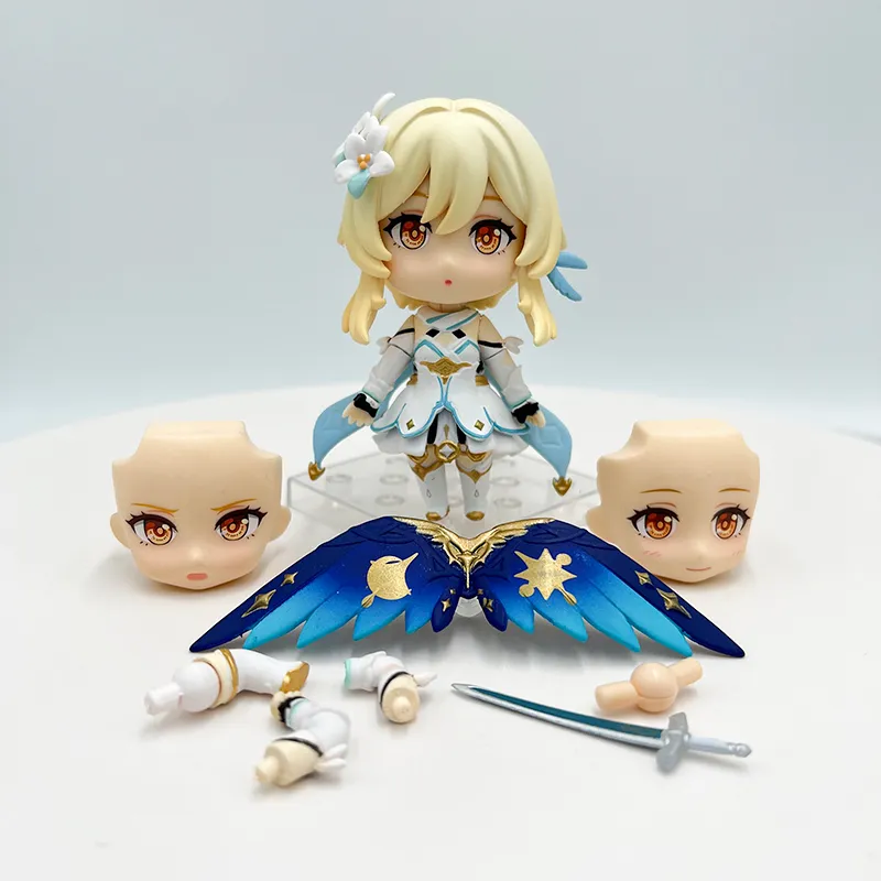 Miniatures Toys Genshin Impact Action Figures Traveler Lumine & Aether ...