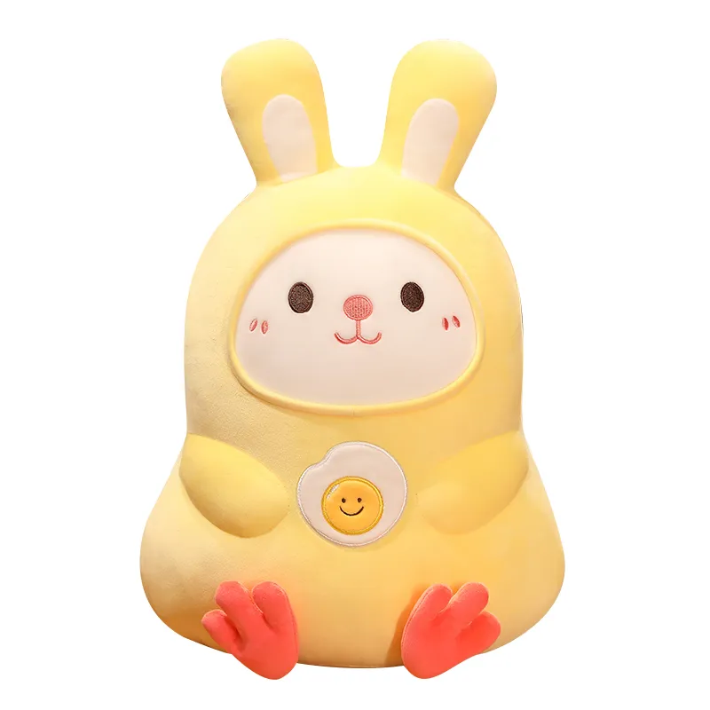 New Kawaii Chicken Transform To Rabbit & Bear Miniso Stuffed Animals ...