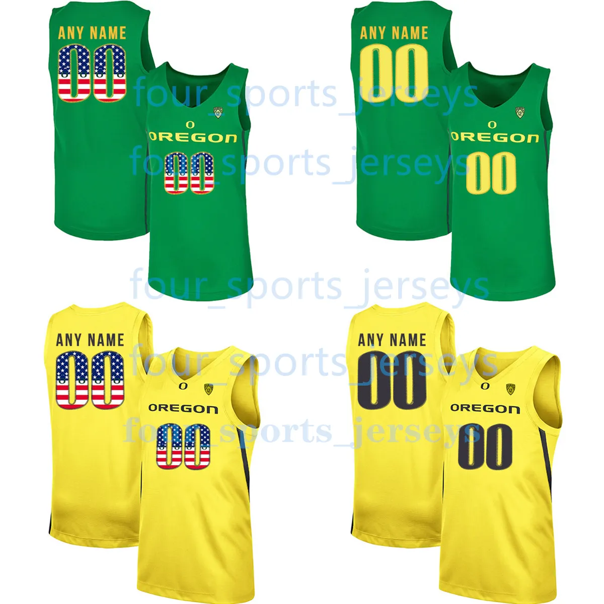 Custom NCAA Oregon Ducks College Basketball Brady Parris Gabe Reichle ...