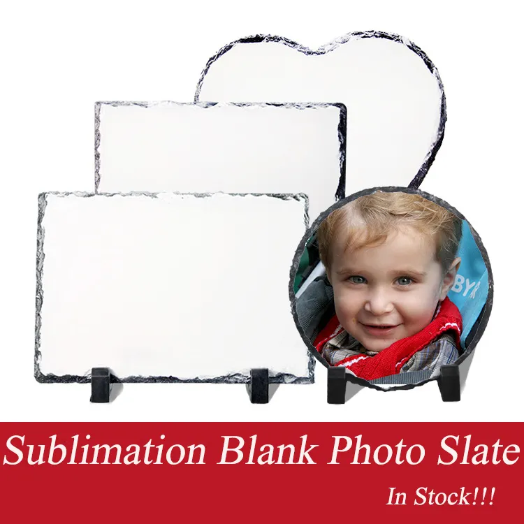 Sublimation Photo Frame Rock Slate Heat Transfer Rectangular Picture ...