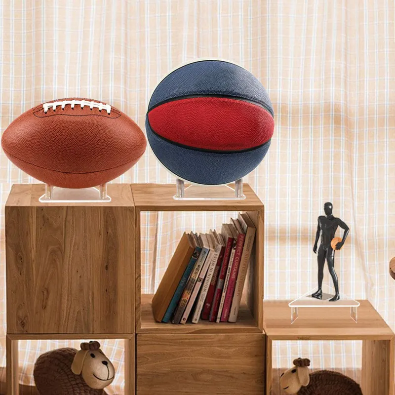 Acrylic Ball Stand Holder, Clear Display Rack for Basketball, Football ...