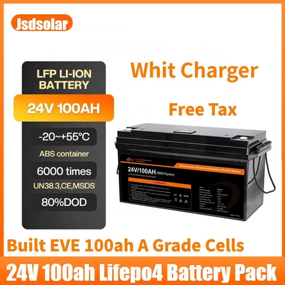 Jsdsolar Lpf 6000 Cycles 25.6V 100Ah LiFePo4 Lit 10 Battery Pack Built ...