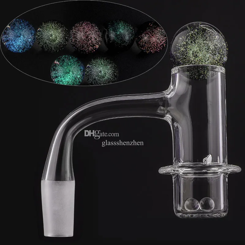 DHL Full Weld Halo Smoking Quartz Banger With Glass Dichro Marble Terp ...