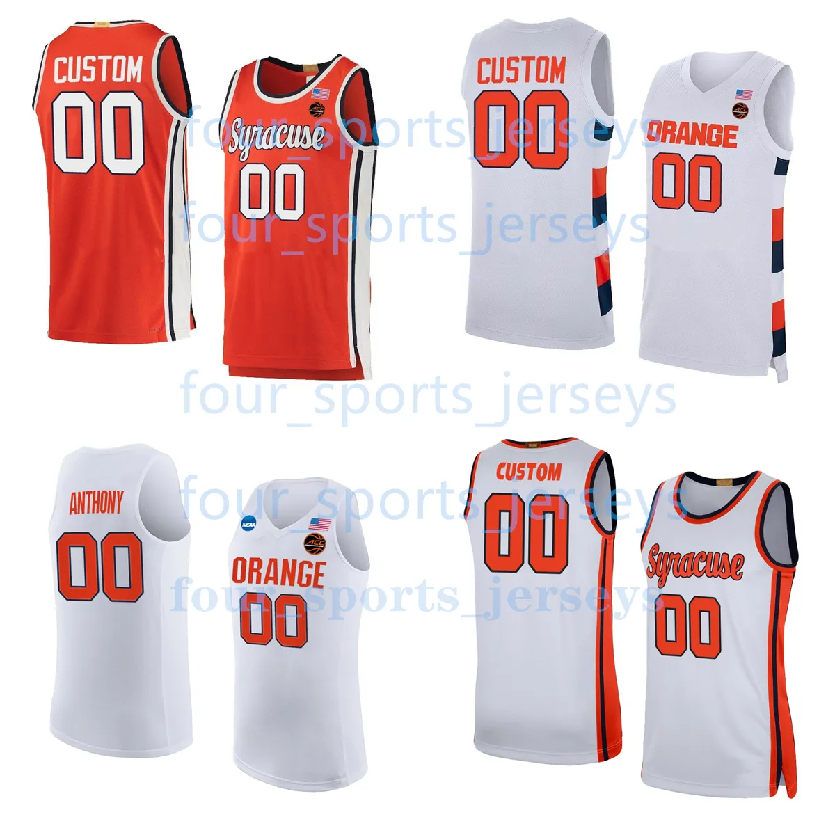 Custom NCAA Syracuse Orange College Basketball Team: John Bol Ajak ...