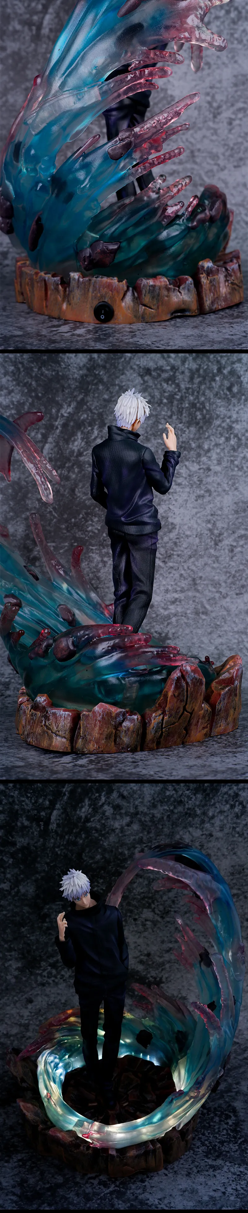 Anime Jujutsu Kaisen Gojo Satoru Action Figure - 31cm GK Model, Double ...
